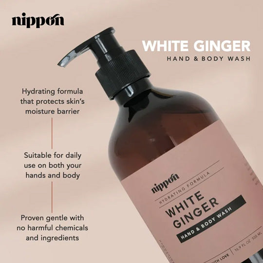 White Ginger Hand & Body Wash 500ml – Nippon PH